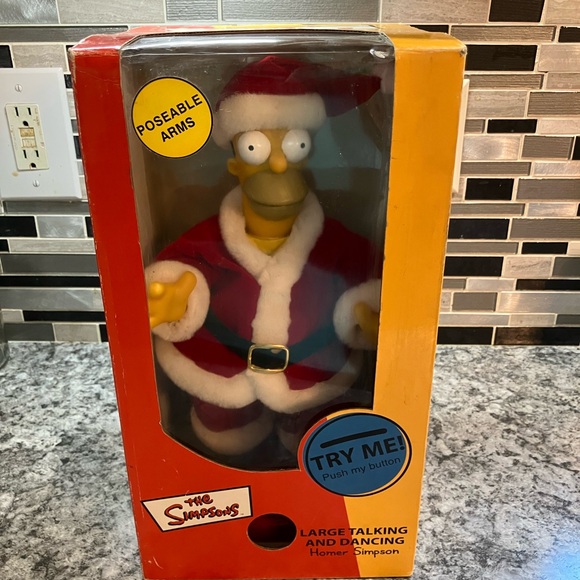 Other | Simpsons Christmas Santa Homer Animated Figure Large Talking ...